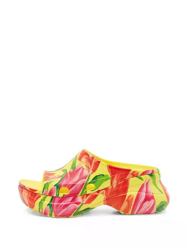 Bottega Veneta Tulip Platform Slides - Yellow