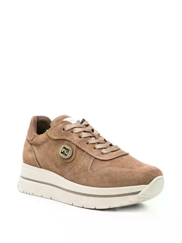NEROGIARDINI Logo Plaque Platform Sneakers