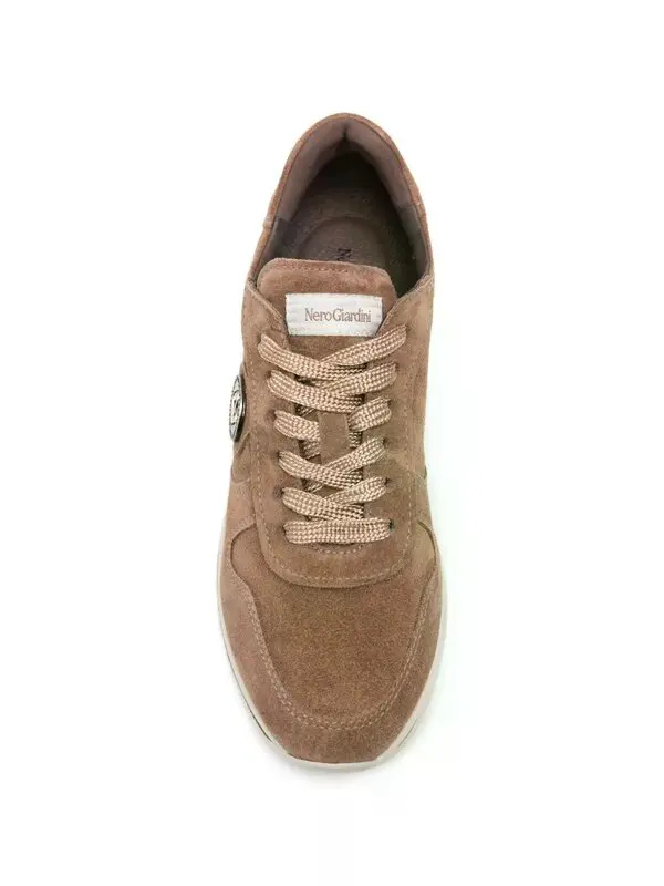 NEROGIARDINI Logo Plaque Platform Sneakers