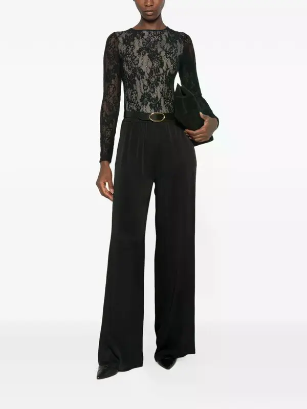 Zimmermann Lace-panelled Long-sleeve Bodysuit - Black