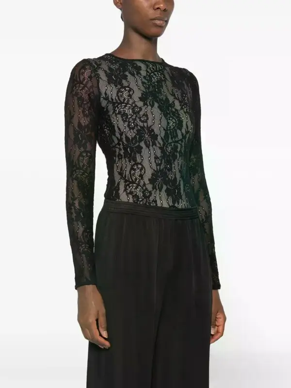 Zimmermann Lace-panelled Long-sleeve Bodysuit - Black