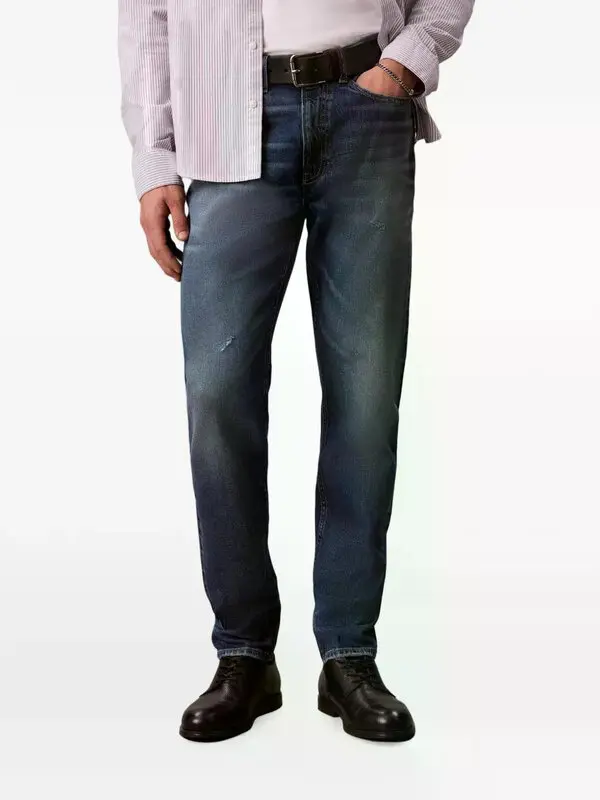 Calvin Klein Distressed Whisker-effect Jeans