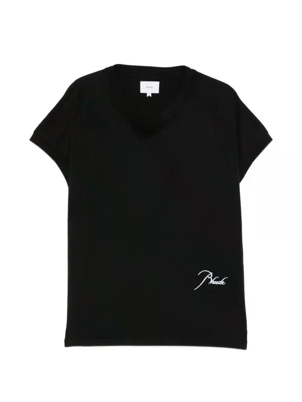 Rhude Logo-embroidered Cap-sleeve T-shirt