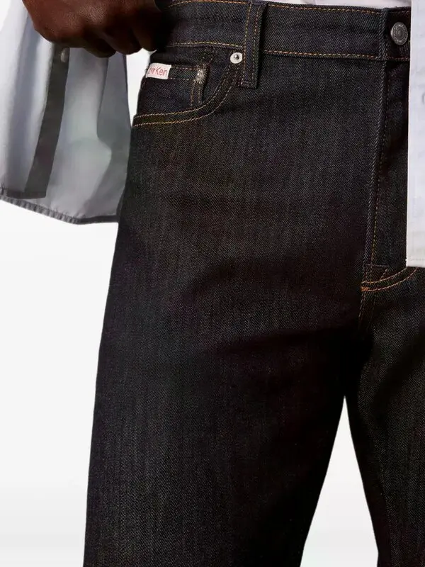 Calvin Klein Logo-patch Straight-leg Jeans