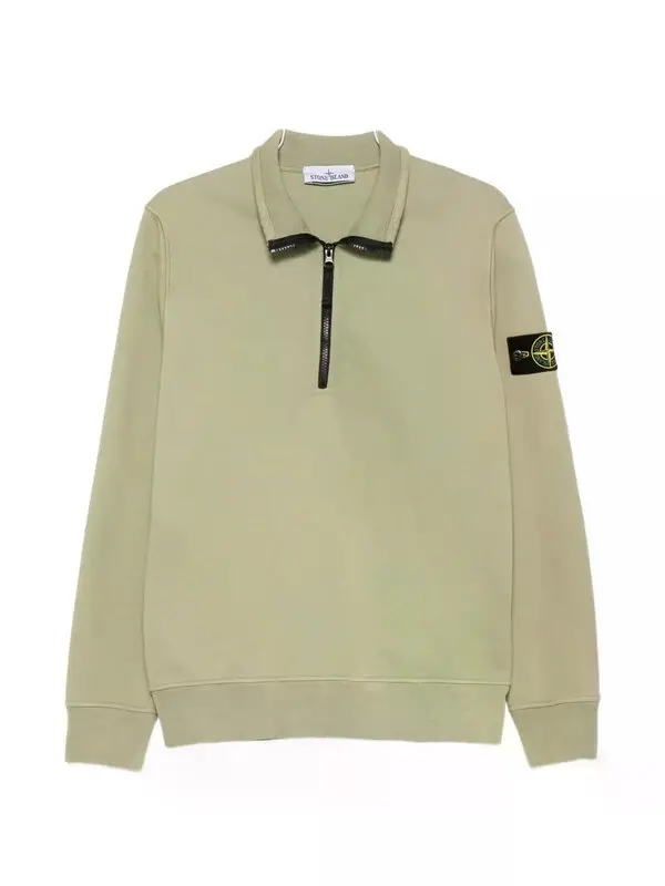 Stone Island Logo-patch Half-zip Sweater