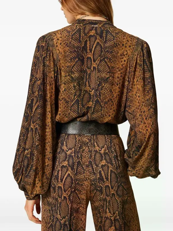 TWINSET Python-print Crêpe De Chine Blouse