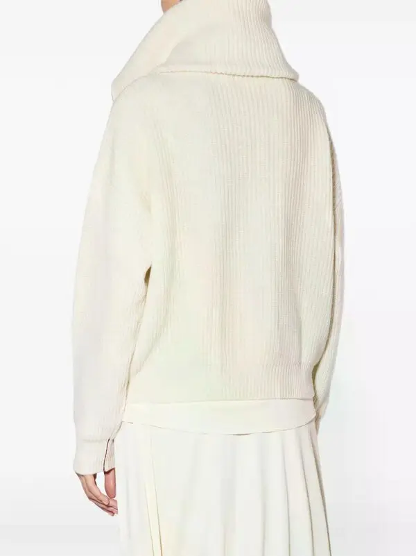 Liviana Conti Ribbed Knit Zip-neck Sweater