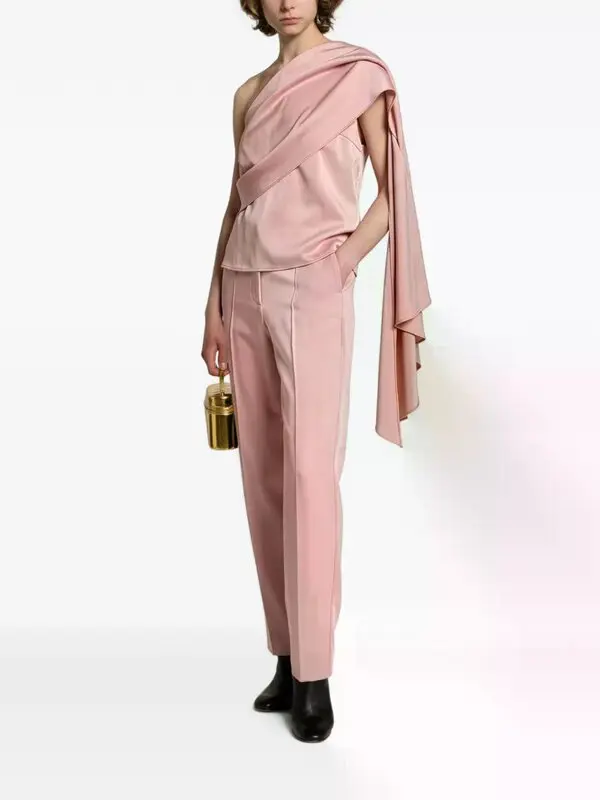 Alberta Ferretti One-shoulder Draped Blouse - Pink