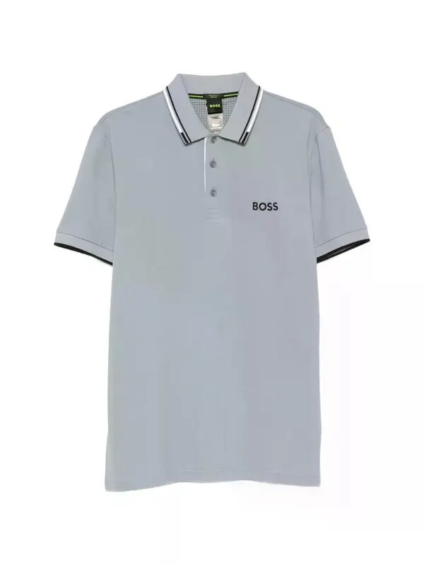 BOSS Logo-print Tipped Polo Shirt