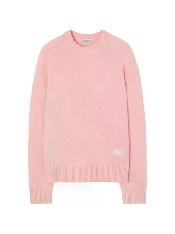 Burberry Cashmere Sweater With Knight Motif - Pink