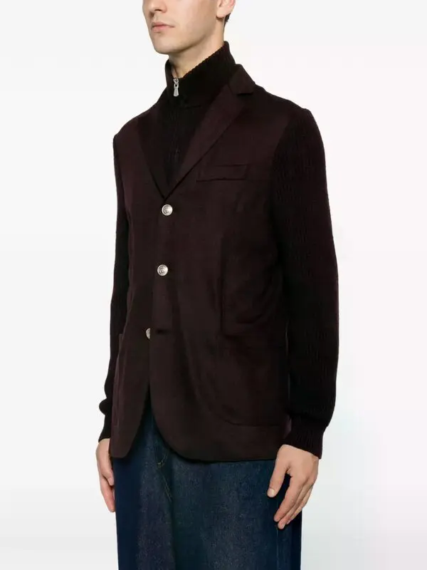 Eleventy Ribbed-sleeve Blazer