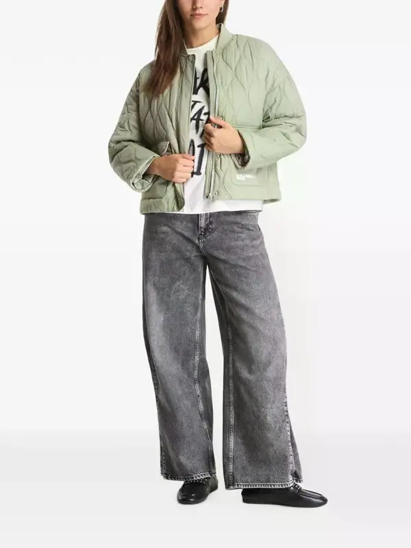 Karl Lagerfeld Light Quilted Jacket With Band Collar