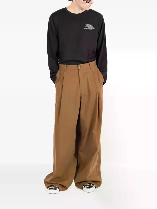 SOCIETE ANONYME Pleated Wide-leg Trousers