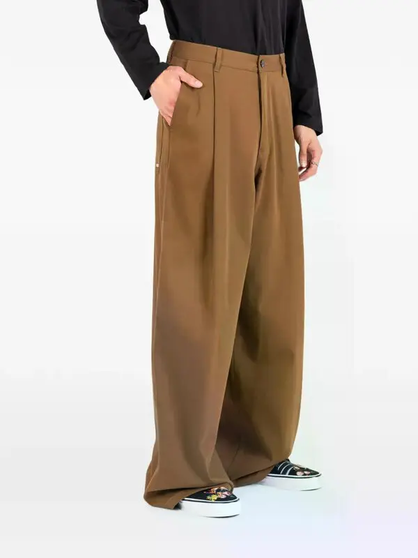 SOCIETE ANONYME Pleated Wide-leg Trousers