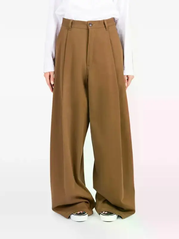 SOCIETE ANONYME Pleated Wide-leg Trousers