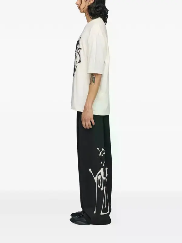 Y3 Graphic-print T-shirt - Neutrals
