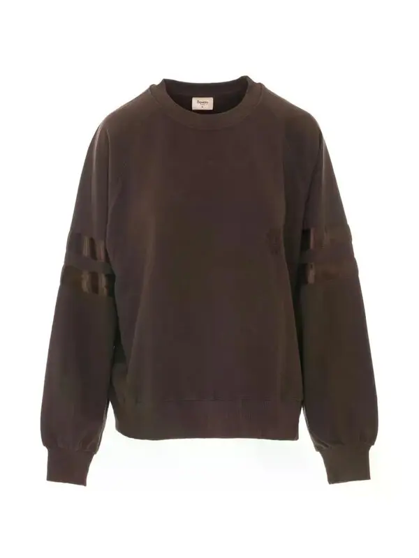 Repetto Signature Embroidered Logo Crew-neck Sweatshirt - Brown