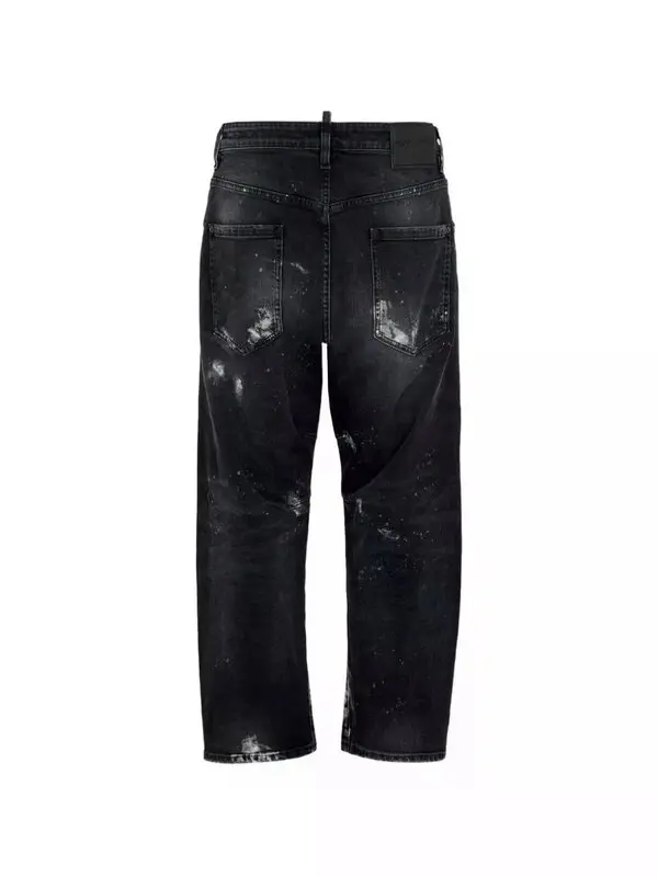 Dsquared2 Bow-leg Jeans With Distressed Finish