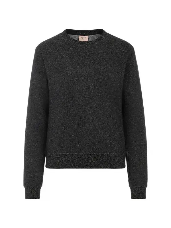 Repetto Logo-embroidered Crew-neck Sweater - Black