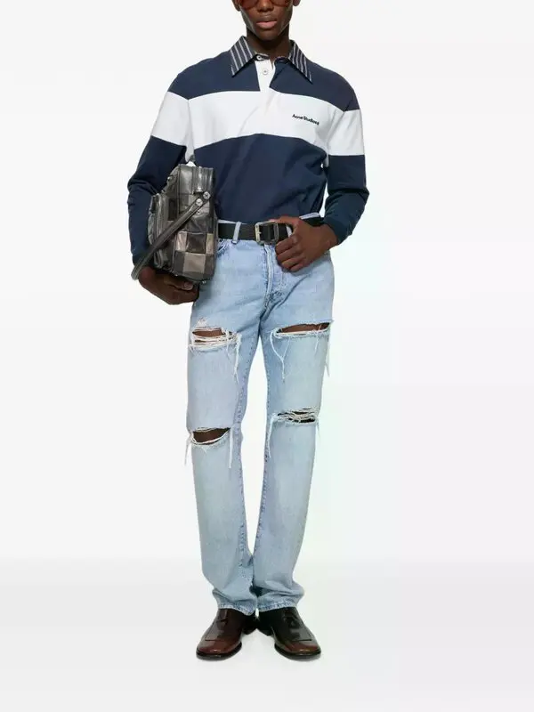 Acne Studios Striped Polo Sweatshirt