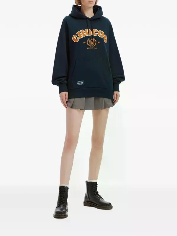 CHOCOOLATE Logo Embroidered Cotton Hoodie