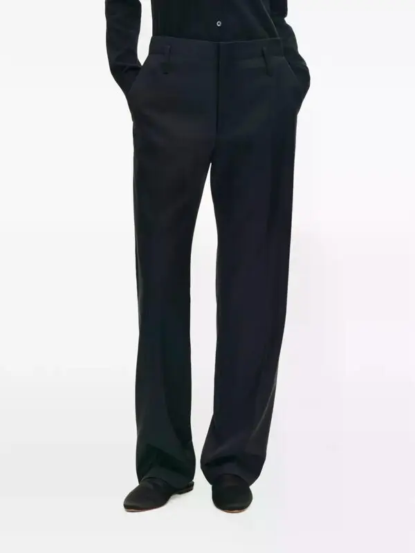 Kenzo Wool Tailored Trousers With Pleated Detail