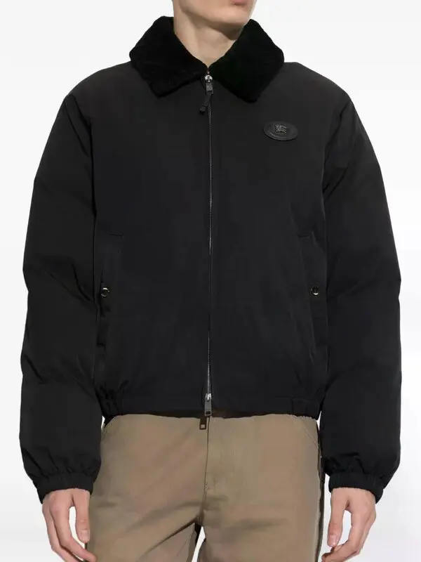 Burberry Farnborough Aviator Jacket With Shearling Collar