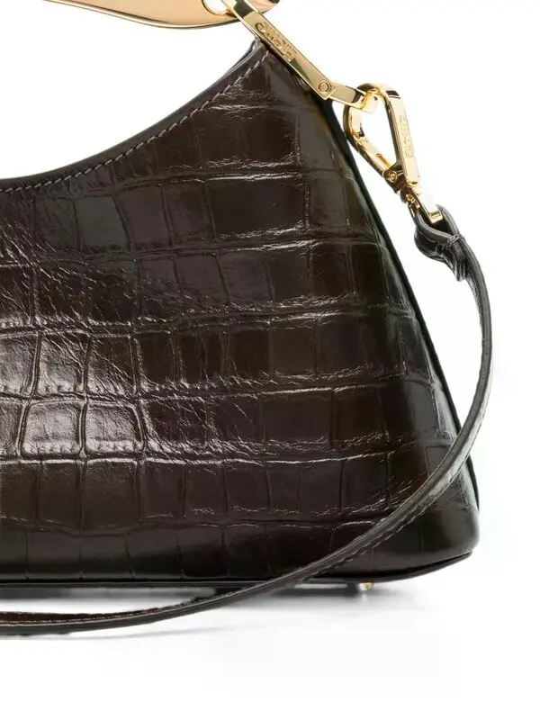 ELLEME Mini Boomerang Croc-effect Leather Tote Bag