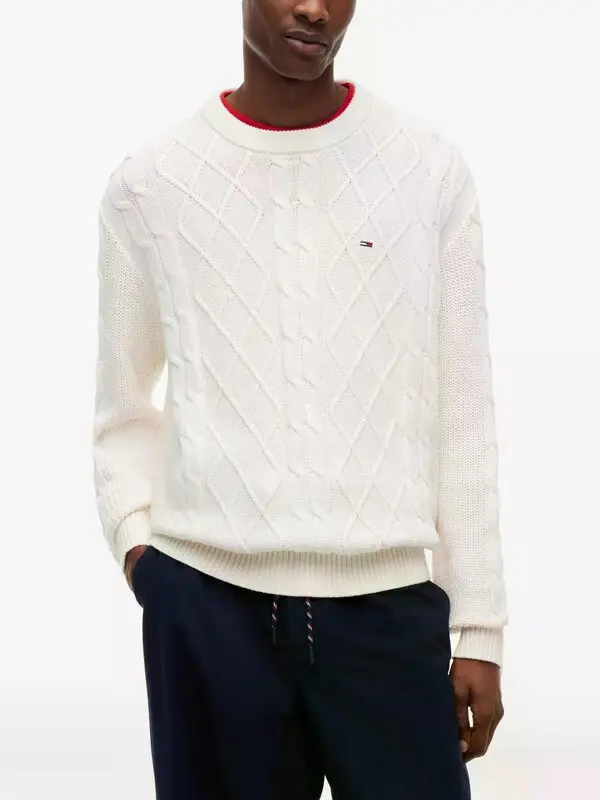 Tommy Hilfiger Cable-knit Logo-patch Sweater