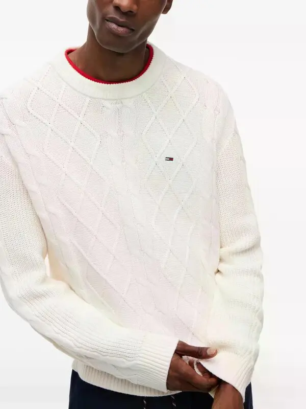 Tommy Hilfiger Cable-knit Logo-patch Sweater