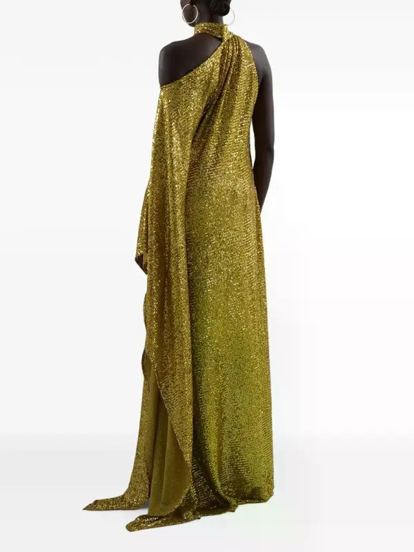TALLER MARMO Atlas Disco Sequin-embellished Dress - Gold
