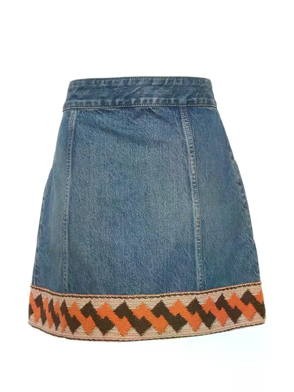 Valentino Garavani Embroidered Button-front Mini Skirt