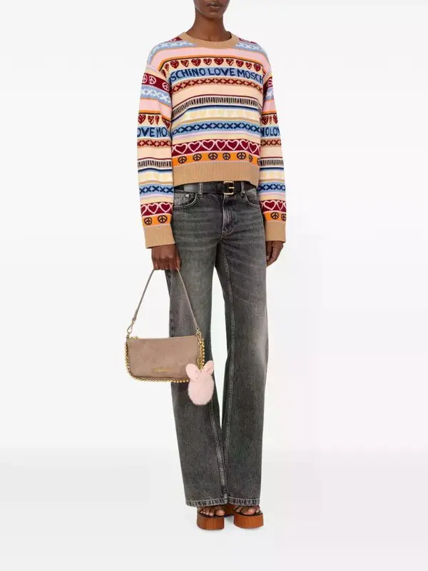 Moschino Wool Intarsia Pullover Sweater