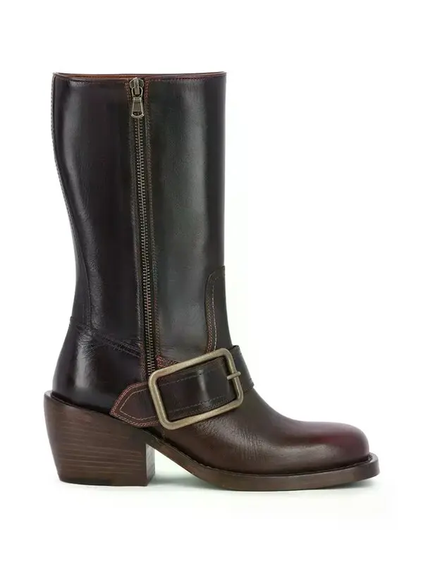 Dries Van Noten Buckled Leather Boots