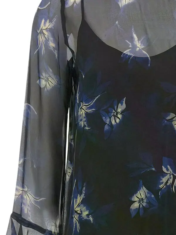 Max Mara Floral Print Silk Blouse
