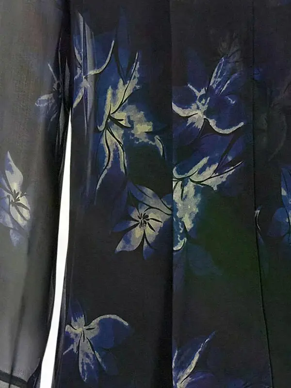 Max Mara Floral Print Silk Blouse