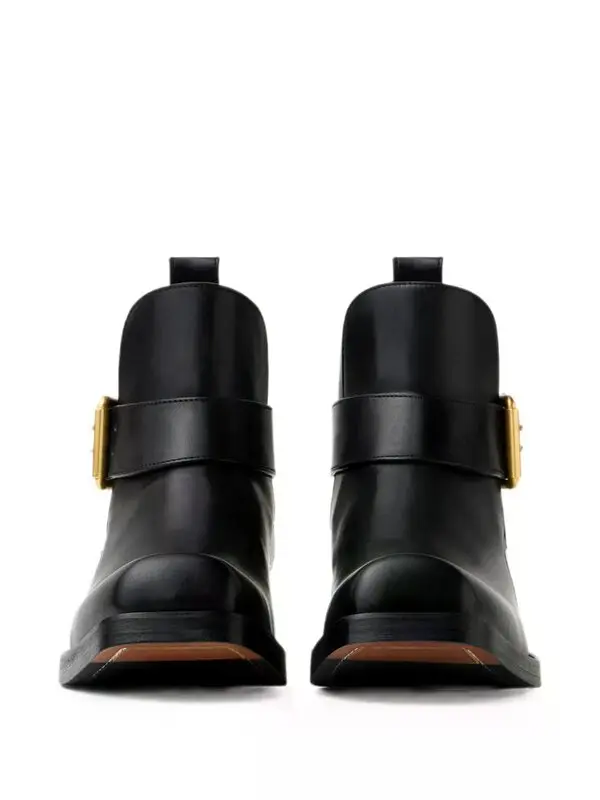 Versace Orlando Leather Ankle Boots With Medusa Hardware