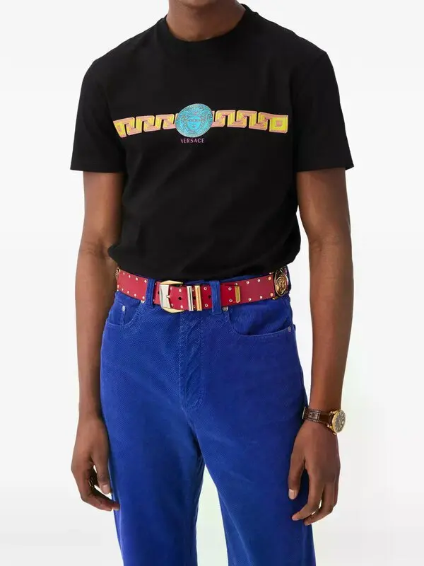 Versace Printed Cotton-jersey Slim T-shirt