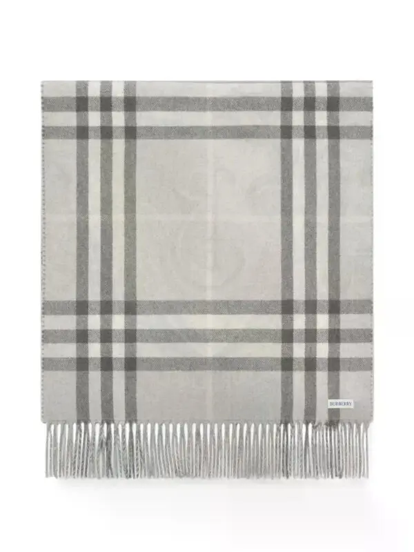 Burberry Reversible Etched Knight Cashmere Scarf
