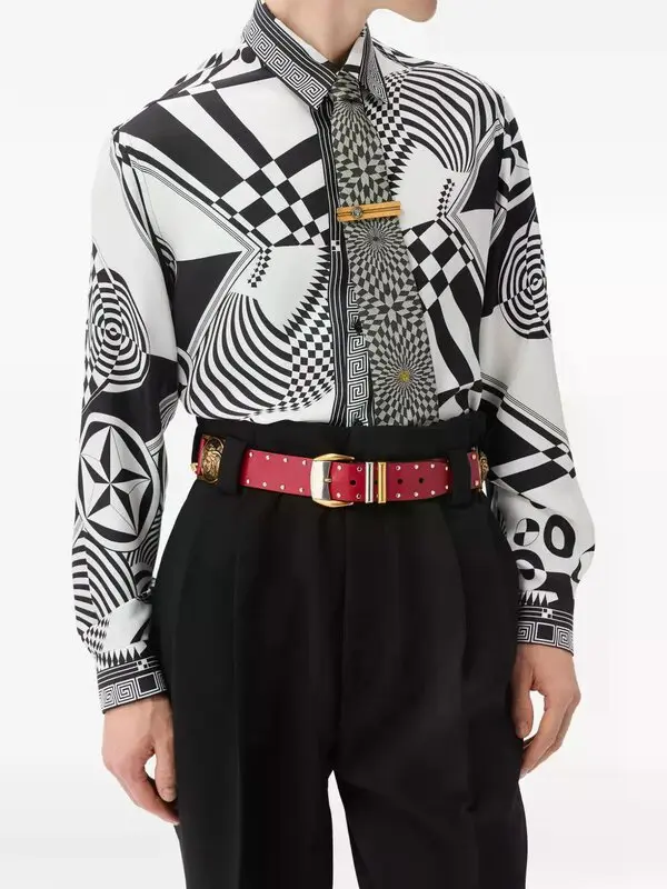 Versace Printed Silk Twill Regular Shirt