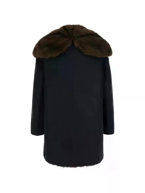 VALENTINI 1972 Single-breasted Coat With Fur Trim