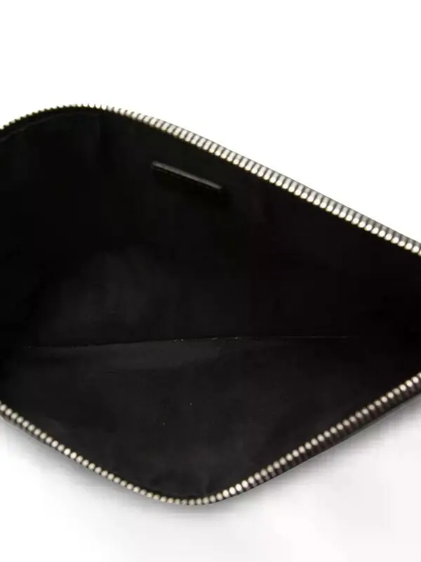 Fendi Leather Monster Zip Clutch Bag