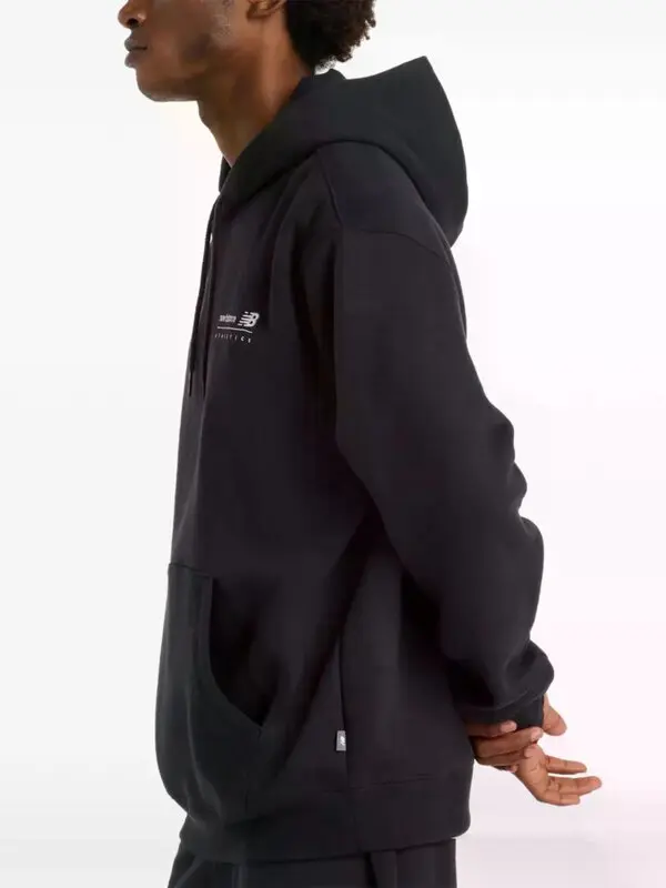 NEW BALANCE Logo-embroidered Hoodie - Black