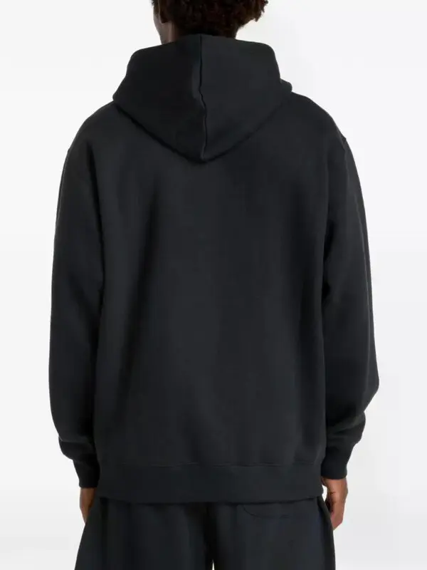 NEW BALANCE Logo-embroidered Hoodie - Black