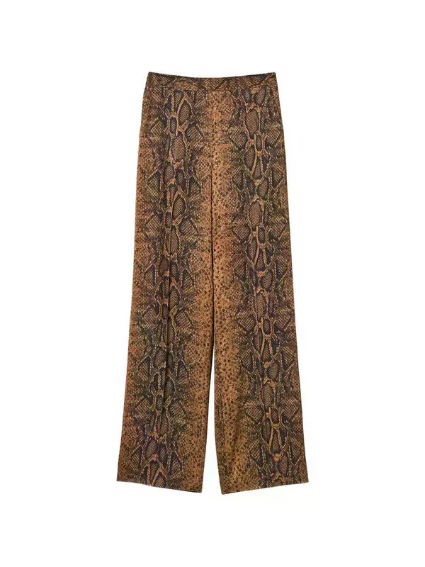 TWINSET Python Print Wide-leg Trousers