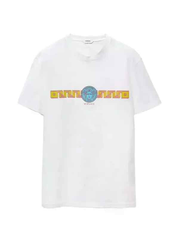 Versace Printed Cotton-jersey Slim T-shirt