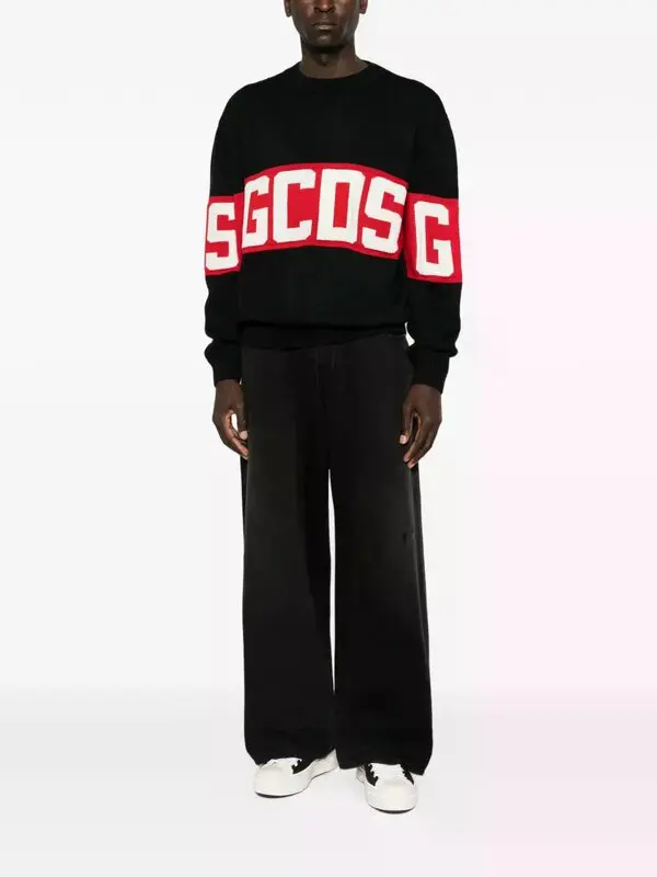 Gcds Logo Intarsia Knitted Sweater