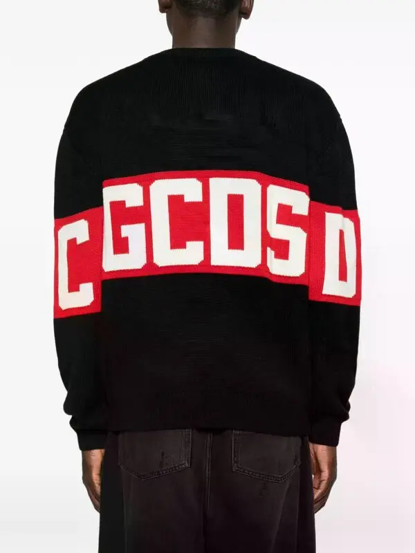 Gcds Logo Intarsia Knitted Sweater