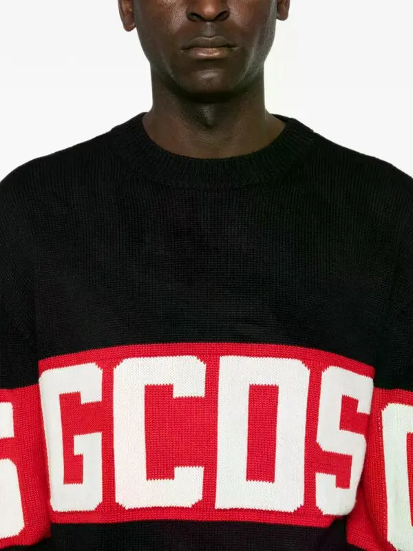 Gcds Logo Intarsia Knitted Sweater