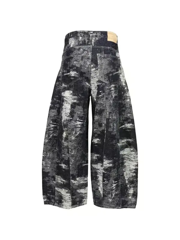 TAAKK Abstract Pattern Wide Leg Jeans